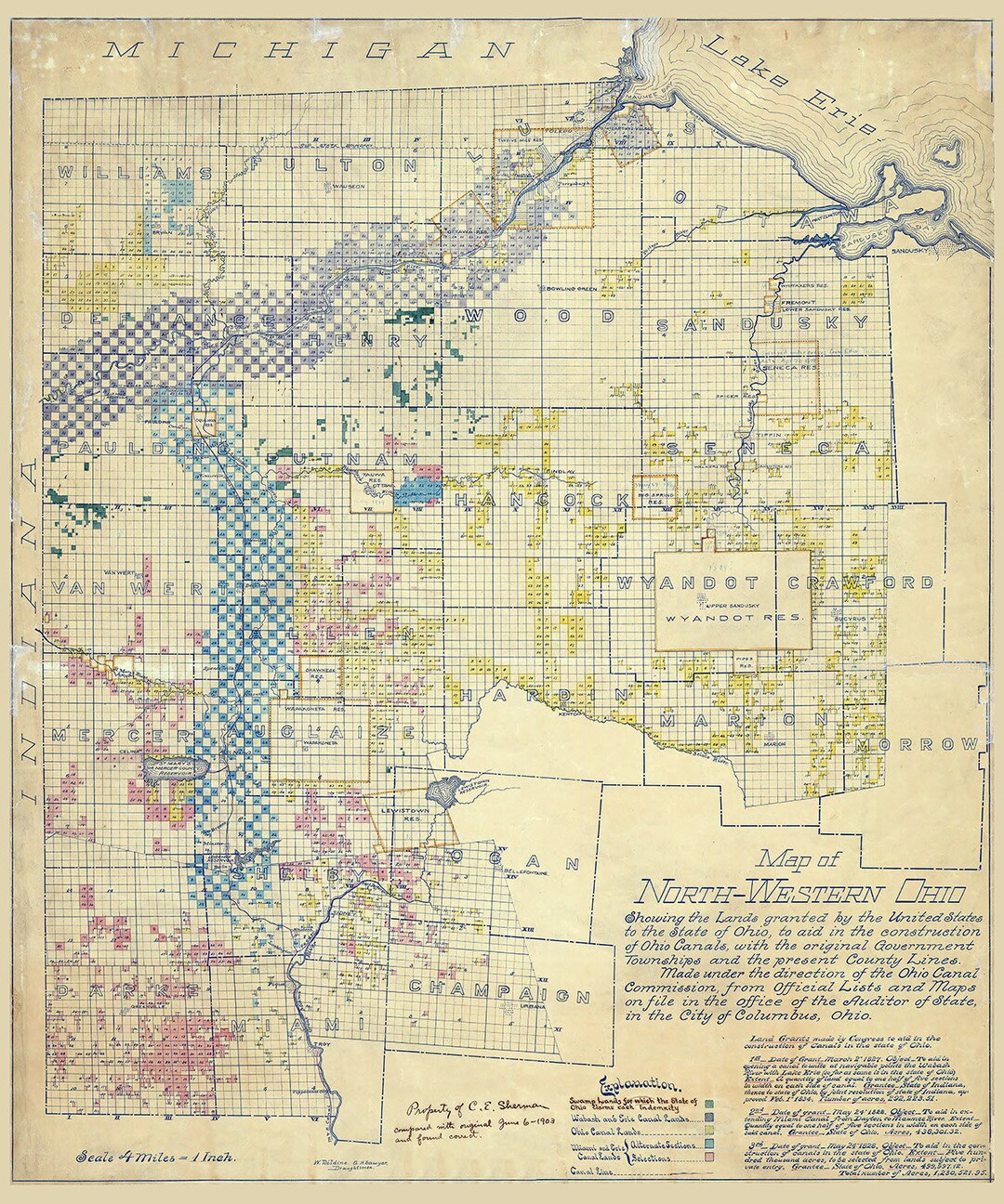 1820s Map of North Western Ohio - Etsy