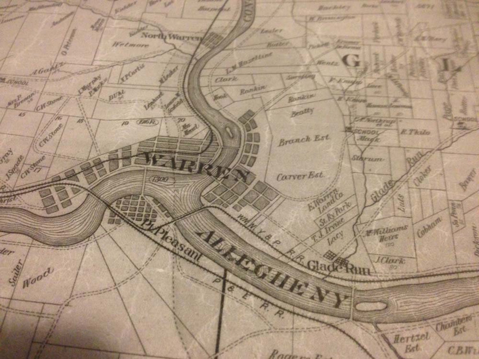 1900 Farm Line Map of Warren Co Pa Showing Oil & Gas Fields - Etsy