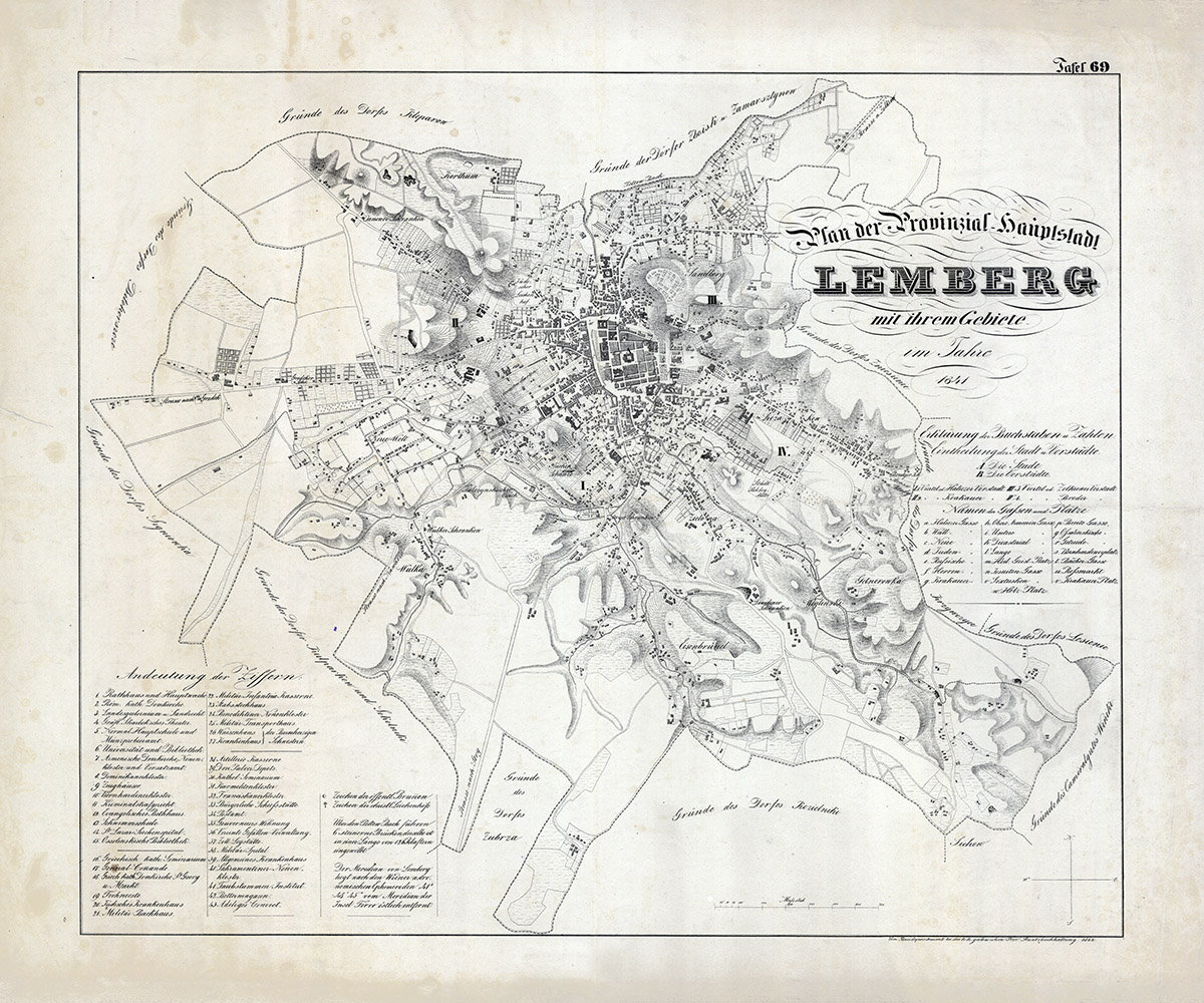 1841 Landkarte von Lemberg Galizien Österreich Ungarn - Etsy.de