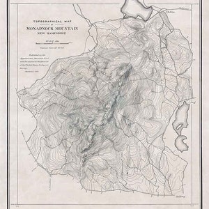 1891 Map of Monadnock Mountain New Hampshire - Etsy