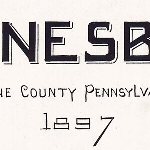 1897 Panoramic Map of Waynesburg Greene County Pennsylvania - Etsy