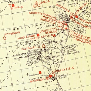 1918 Military Map of the United States - Etsy
