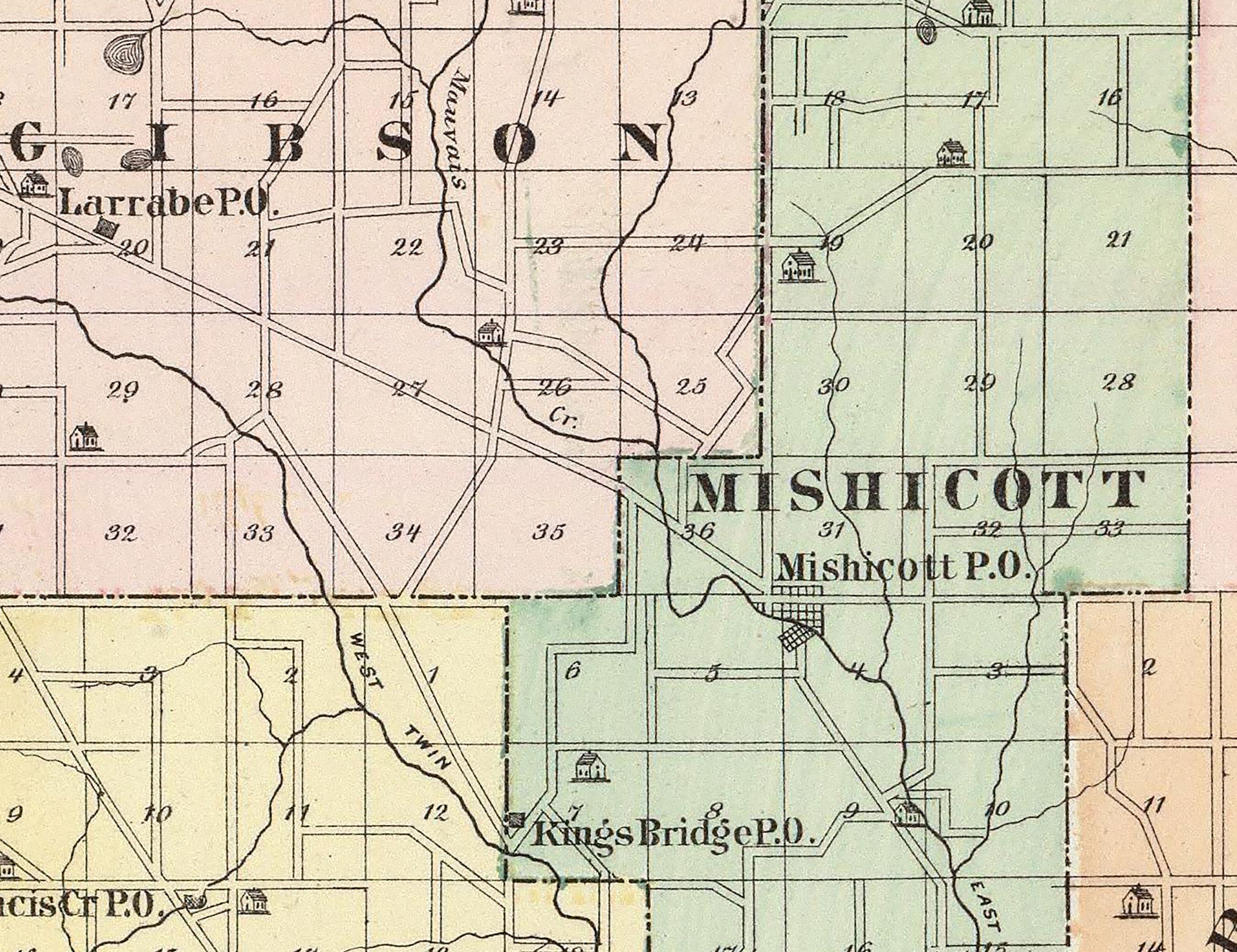 1878 Map of Manitowoc County Wisconsin - Etsy