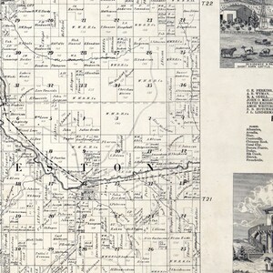 1877 Map of Trempealeau County Wisconsin - Etsy