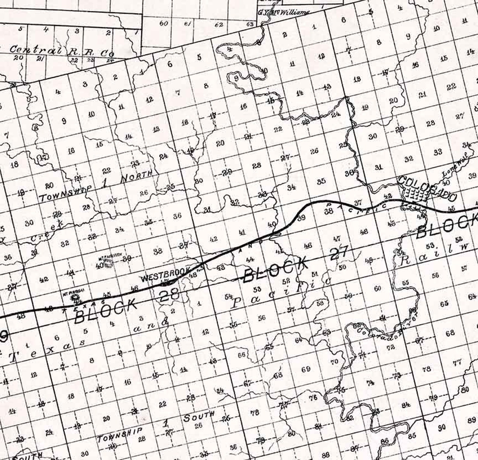 1890 Farm Line Map of Mitchell County Texas | Etsy