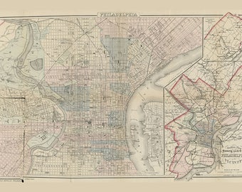 Map of Philadelphia Pennsylvania 1830 SKU 0204 - Etsy