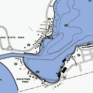 1941 Map of Lake Macatawa Ottawa County Michigan - Etsy Finland