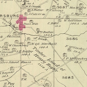 1877 Map of Farmington Township Clarion County Pennsylvania - Etsy