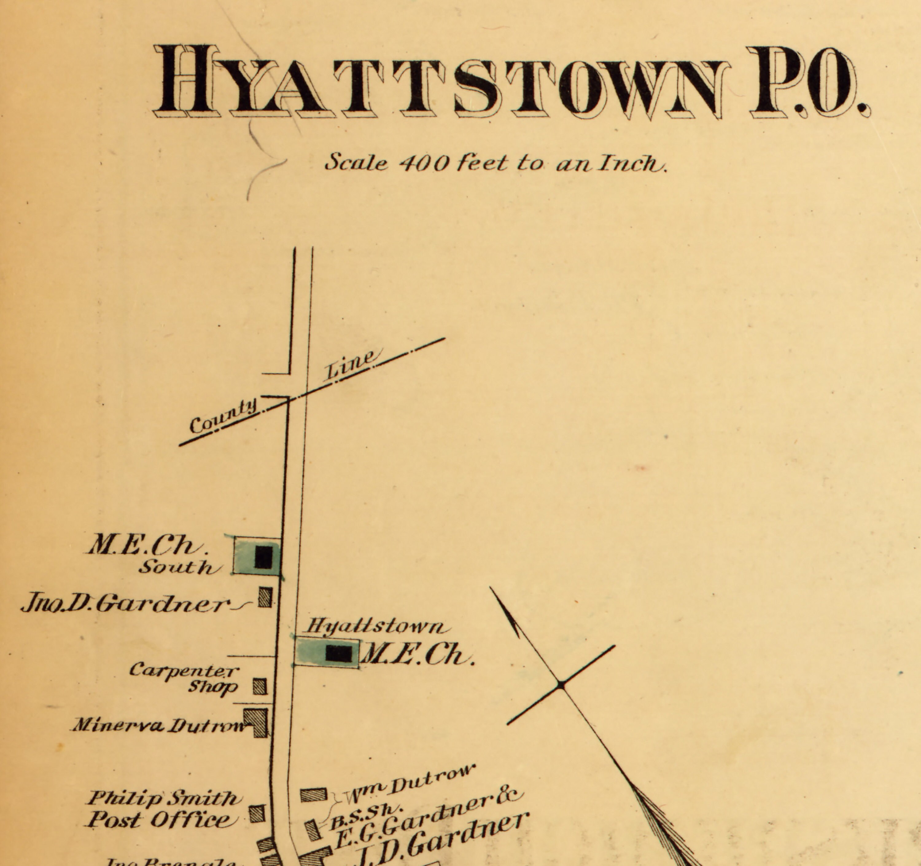 1879 Map of Hyattstown and Clarksburgh Maryland - Etsy