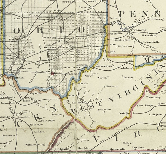 1866 Map of the United States | Etsy