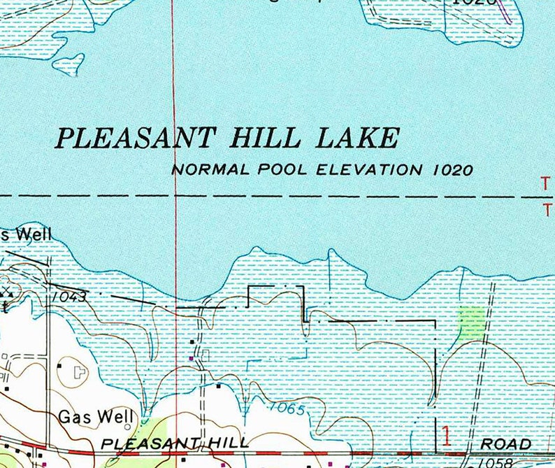1990 Map of Pleasant Hill Lake Ohio Perrysville - Etsy