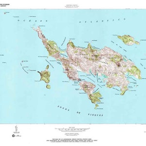 1948 Topo Map of Culebra and Adjacent Islands PR Quadrangle - Etsy