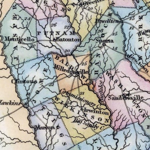 1822 Map of Georgia - Etsy