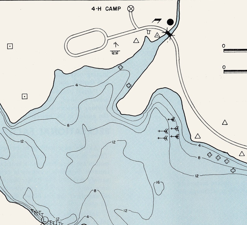 1961 Map of Harrison Lake Fulton County Ohio - Etsy