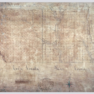 1867 Map of Calhoun County Georgia - Etsy