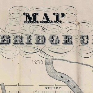 1870 Town Map of Cambridge City Indiana - Etsy