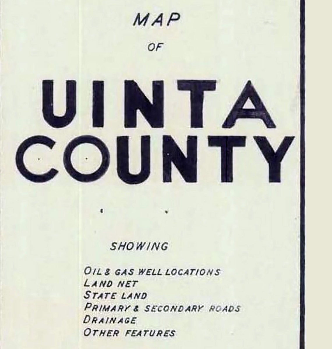 1936 Map of Uinta County Wyoming Oil & Gas Well Locations - Etsy