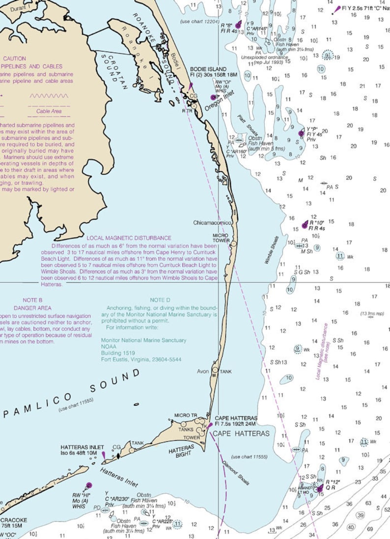Pfd map of cape hatteras national seashore - pokisland