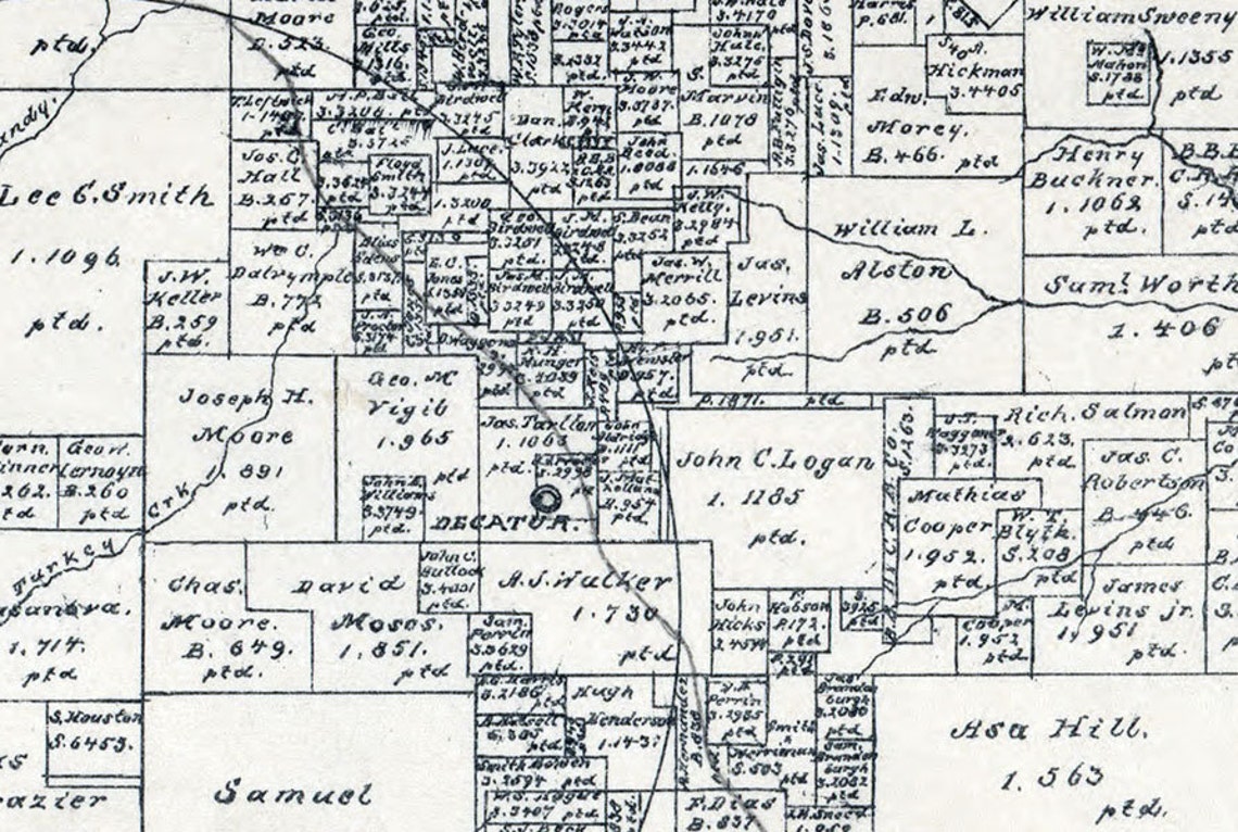 1879 Map of Wise County Texas - Etsy Hong Kong
