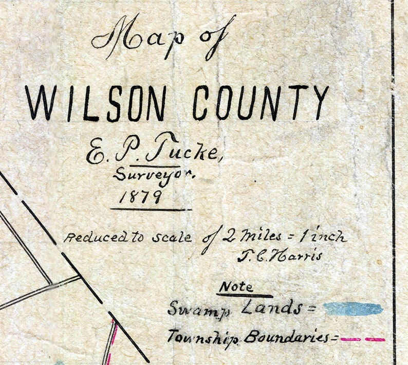 1879 Map of Wilson County North Carolina | Etsy