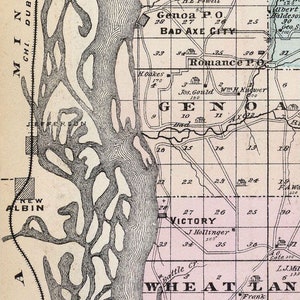 1878 Map of Vernon County Wisconsin - Etsy