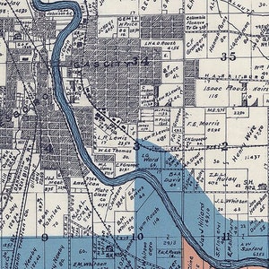 1906 Farm Line Map of Grant County Indiana - Etsy