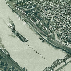 1902 Panoramic Map of Homestead Pennsylvania - Etsy