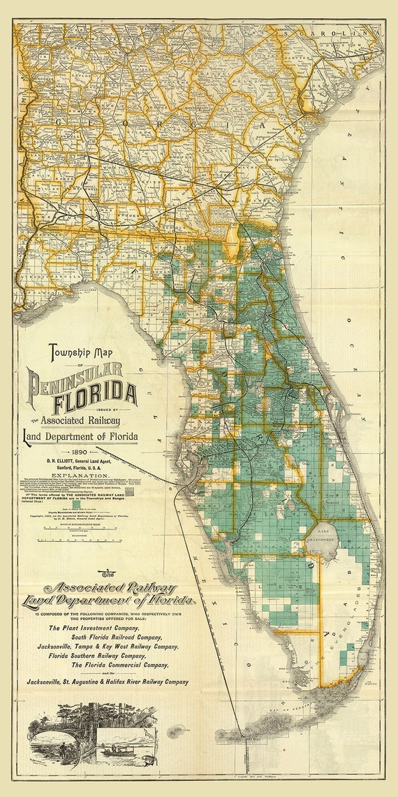 Mapa De Ferrocarriles De Florida