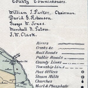 1885 Map of Bladen County North Carolina - Etsy