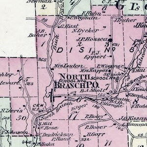 1875 Map of Callicoon Township Sullivan County New York - Etsy