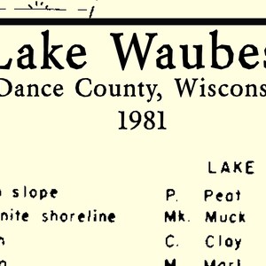 1981 Map of Lake Waubesa Dane County Wisconsin - Etsy