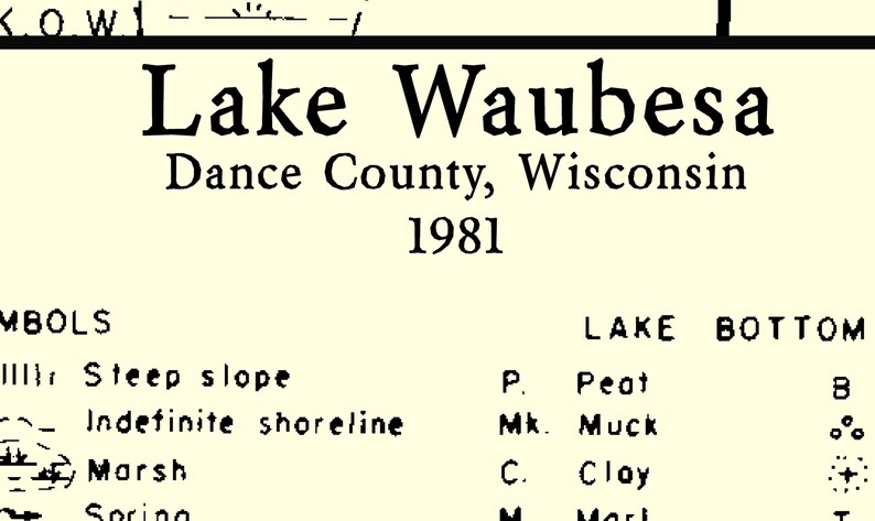 1981 Map of Lake Waubesa Dane County Wisconsin - Etsy