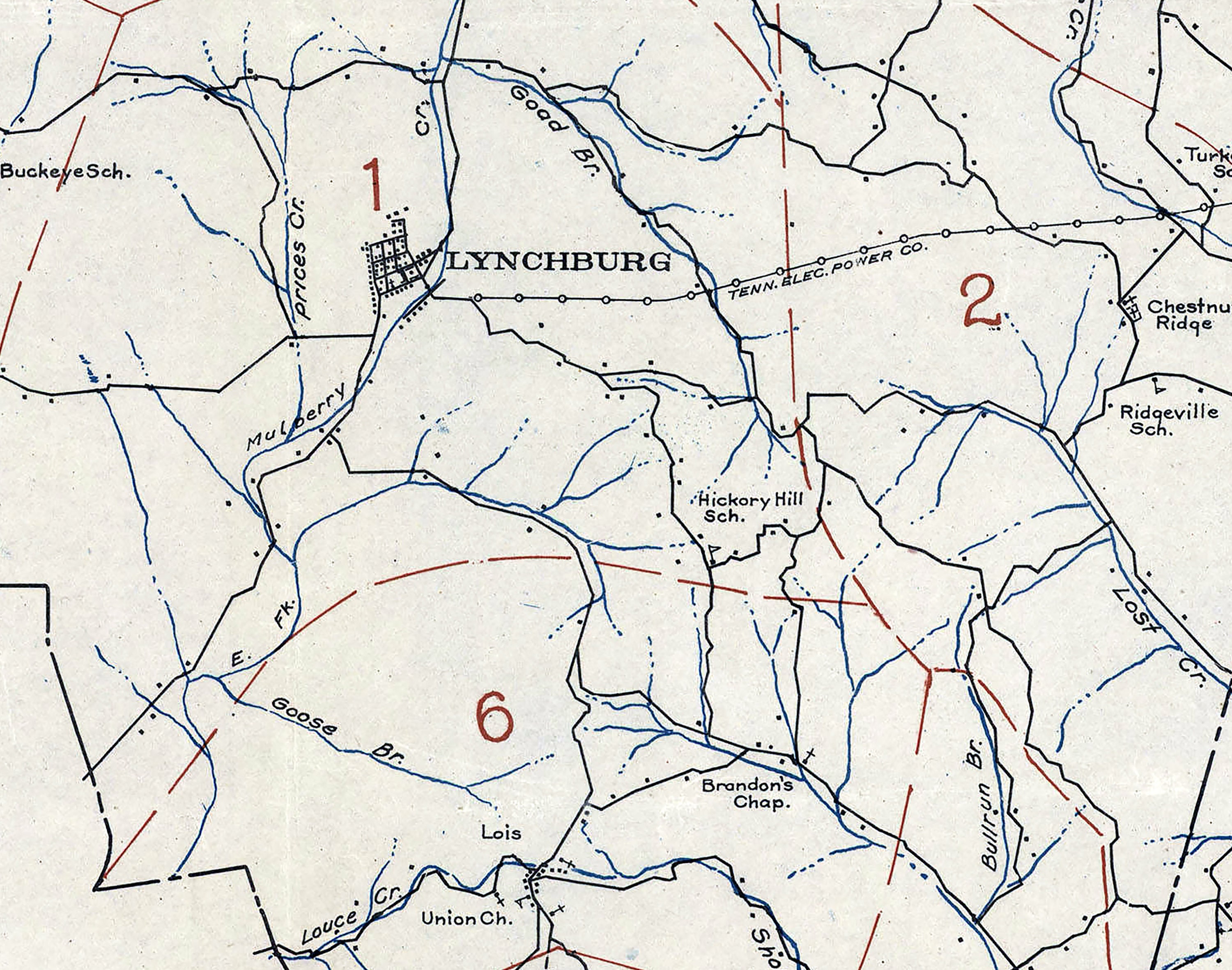 1935 Map of Moore County Tennessee - Etsy