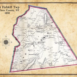 1858 Map of East Fishkill Township Dutchess County New York - Etsy
