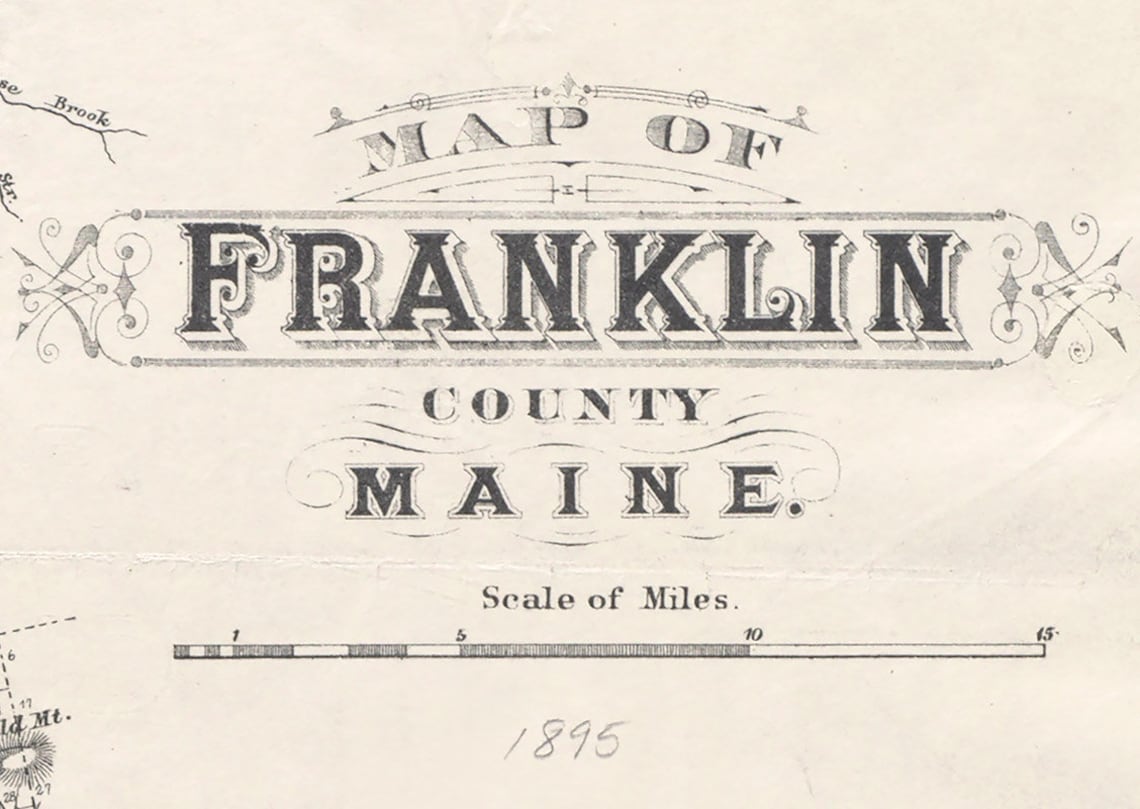1895 Farm Line Map of Franklin County Maine | Etsy