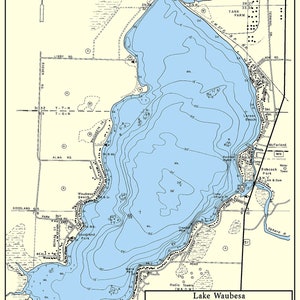 1981 Map of Lake Waubesa Dane County Wisconsin - Etsy