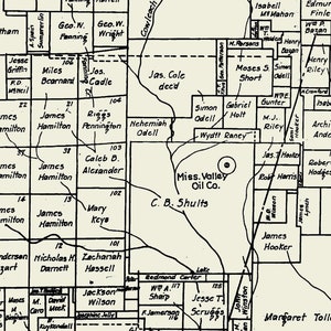 1920 Farm Line Map of Hunt County Texas - Etsy