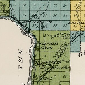 1915 Map of Douglas County Washington - Etsy