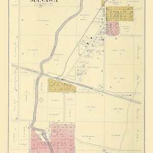 1889 Town Map of Manawa Waupaca County Wisconsin - Etsy