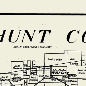1920 Farm Line Map of Hunt County Texas - Etsy