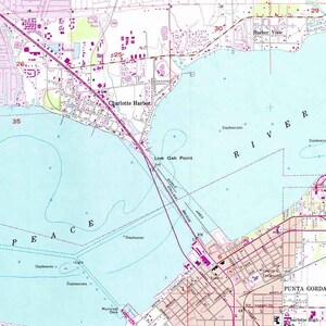 1957 Topo Map of Punta Gorda Florida Quadrangle - Etsy