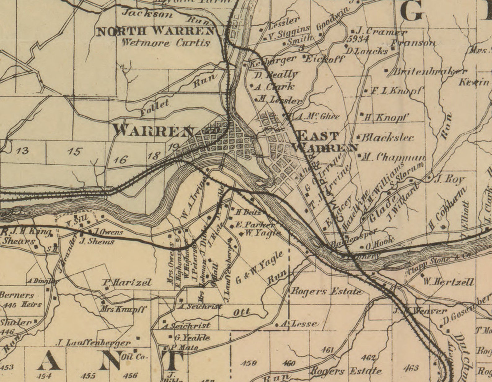 1882 Map of the Oil Fields of Warren and Forest Counties Pa - Etsy