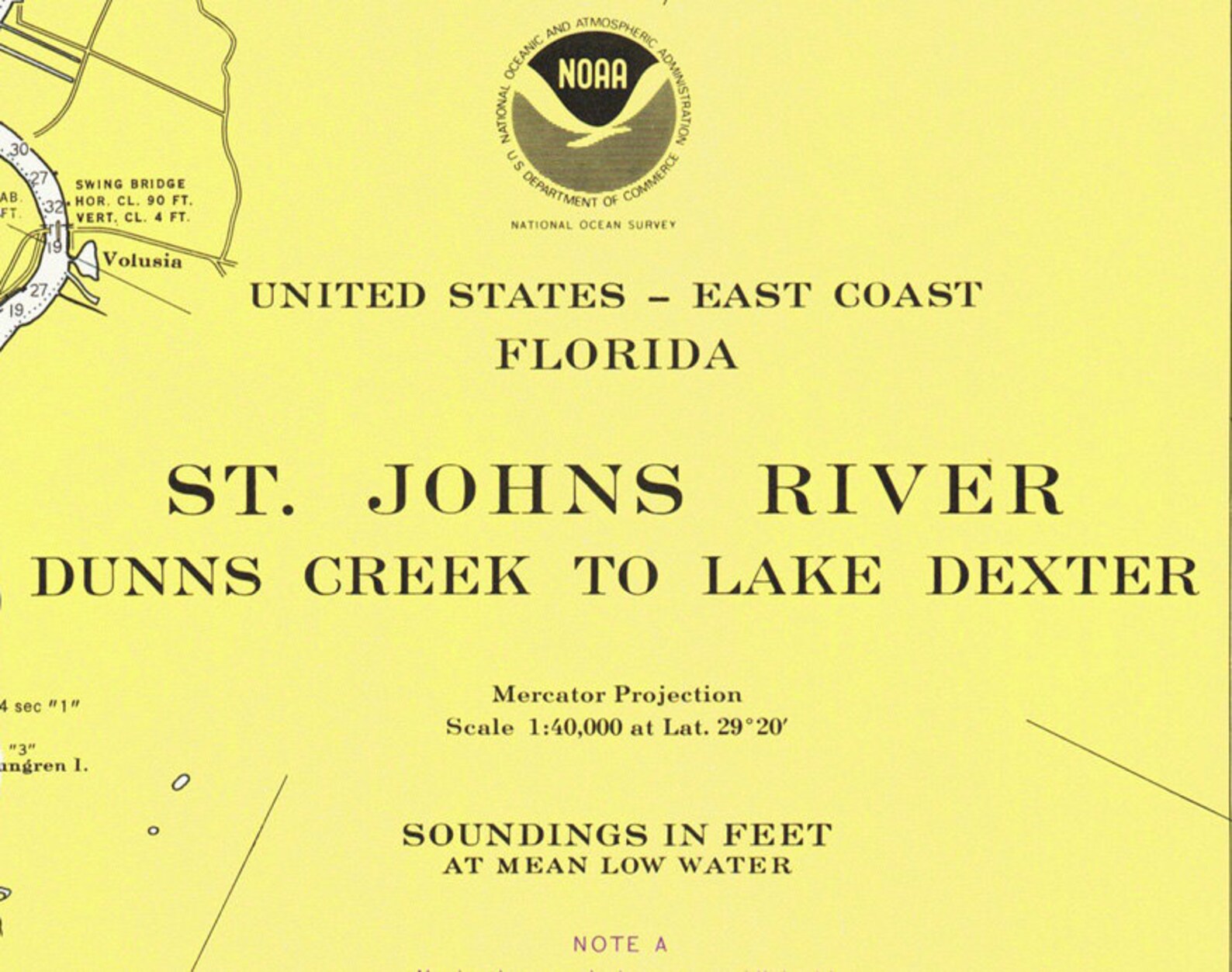 1974 Map of St Johns River to Lake George Florida - Etsy