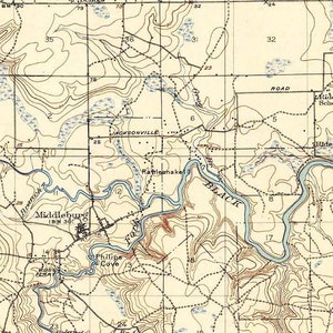 1891 Topo Map of Middleburg Quad Florida - Jacksonville - Etsy