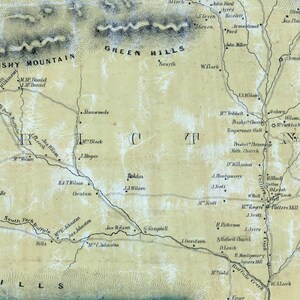 1860 Map of Rockbridge County Virginia - Etsy