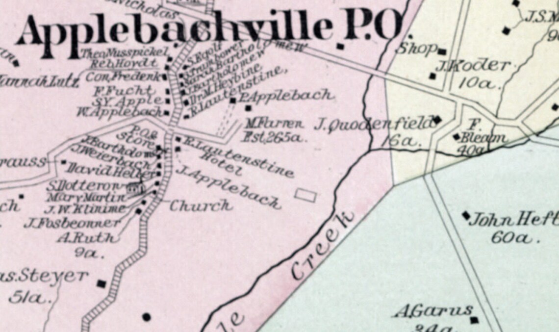1891 Map of Haycock Township Bucks County Pennsylvania - Etsy