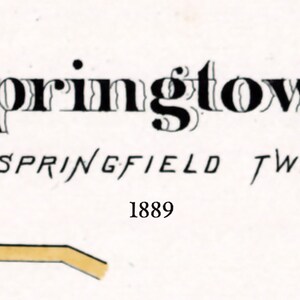 1891 Town Map of Springtown Bucks County Pennsylvania - Etsy