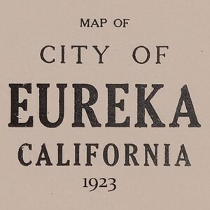 1923 Map of Eureka California - Etsy
