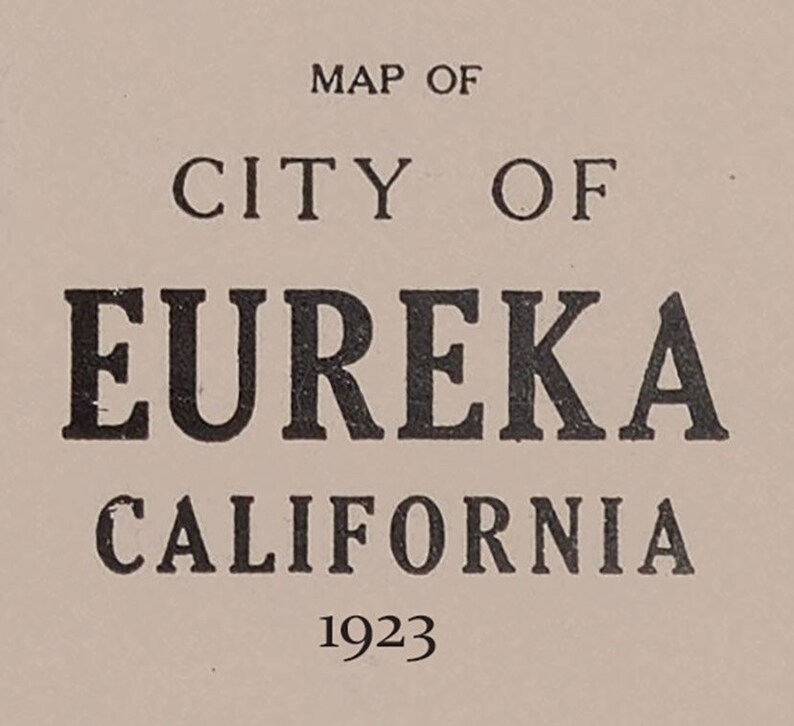1923 Map of Eureka California | Etsy