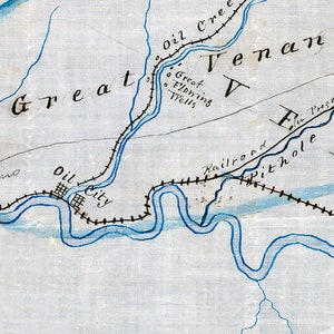 1880 Map of the Great Venango Oil Basin Pennsylvania - Etsy